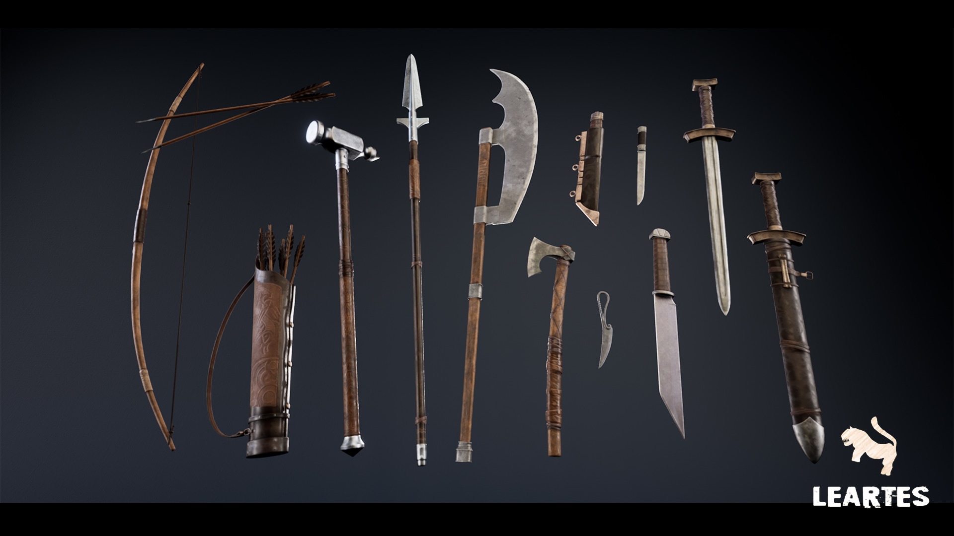 Medieval / Viking Weapons and Shields Set (18 Pieces) in Props - UE Marketplace